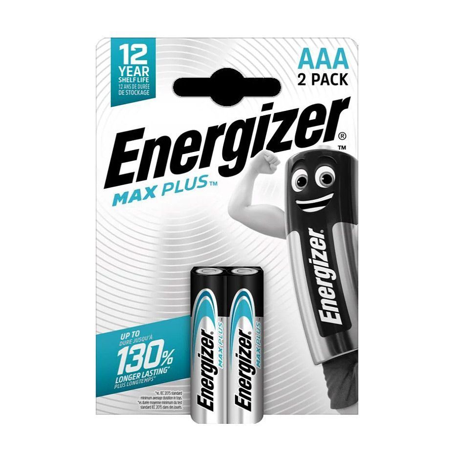 Energizer Max Plus 2 x AAA Alcaline battery blister (Blue)