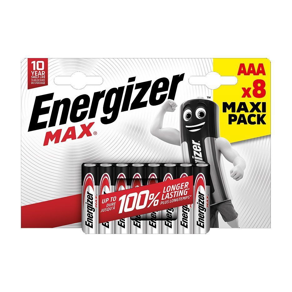 Cumpărați Energizer Max 8 x AAA Alcaline battery blister (Red) 33189 ...