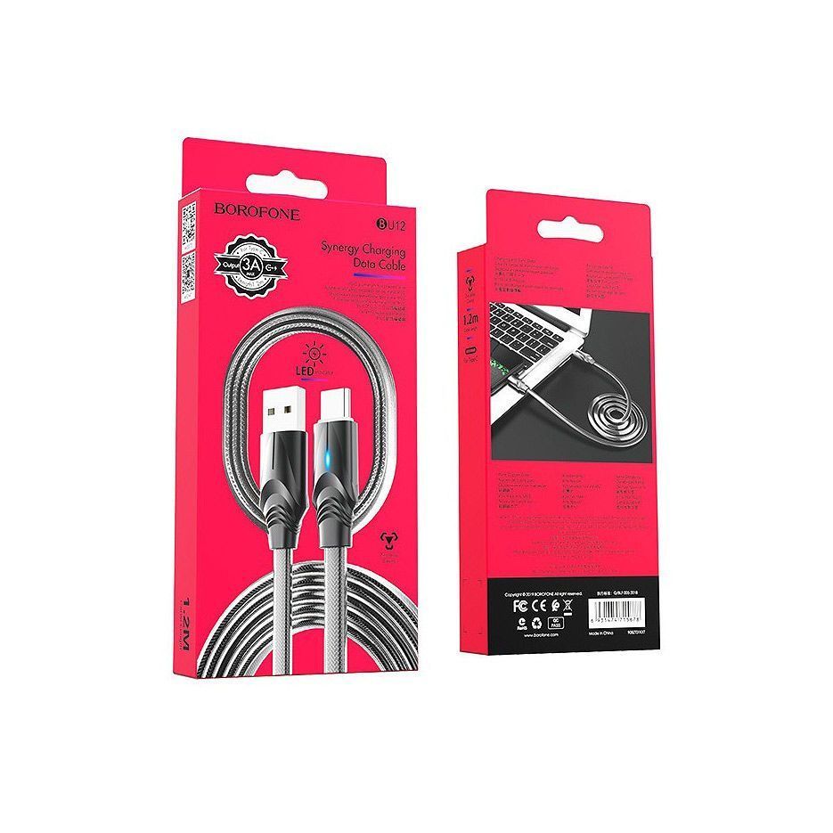 Borofone cable BU12 Synergy charging data cable for Type-C Black, USB ...